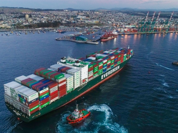 Evergreen: "Ever Loading" el mayor buque arribado a Chile de la naviera ...